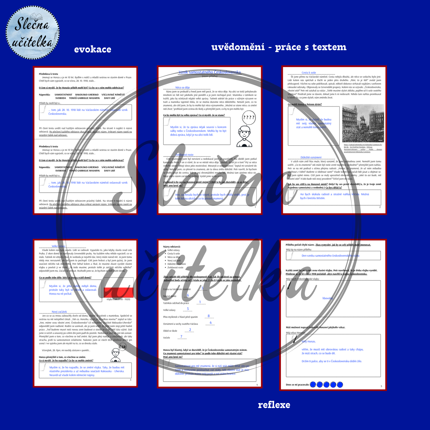 DEN VZNIKU SAMOSTATNÉHO ČESKOSLOVENSKÉHO STÁTU (28. 10. 1918) - čtenářská lekce - Český jazyk ...